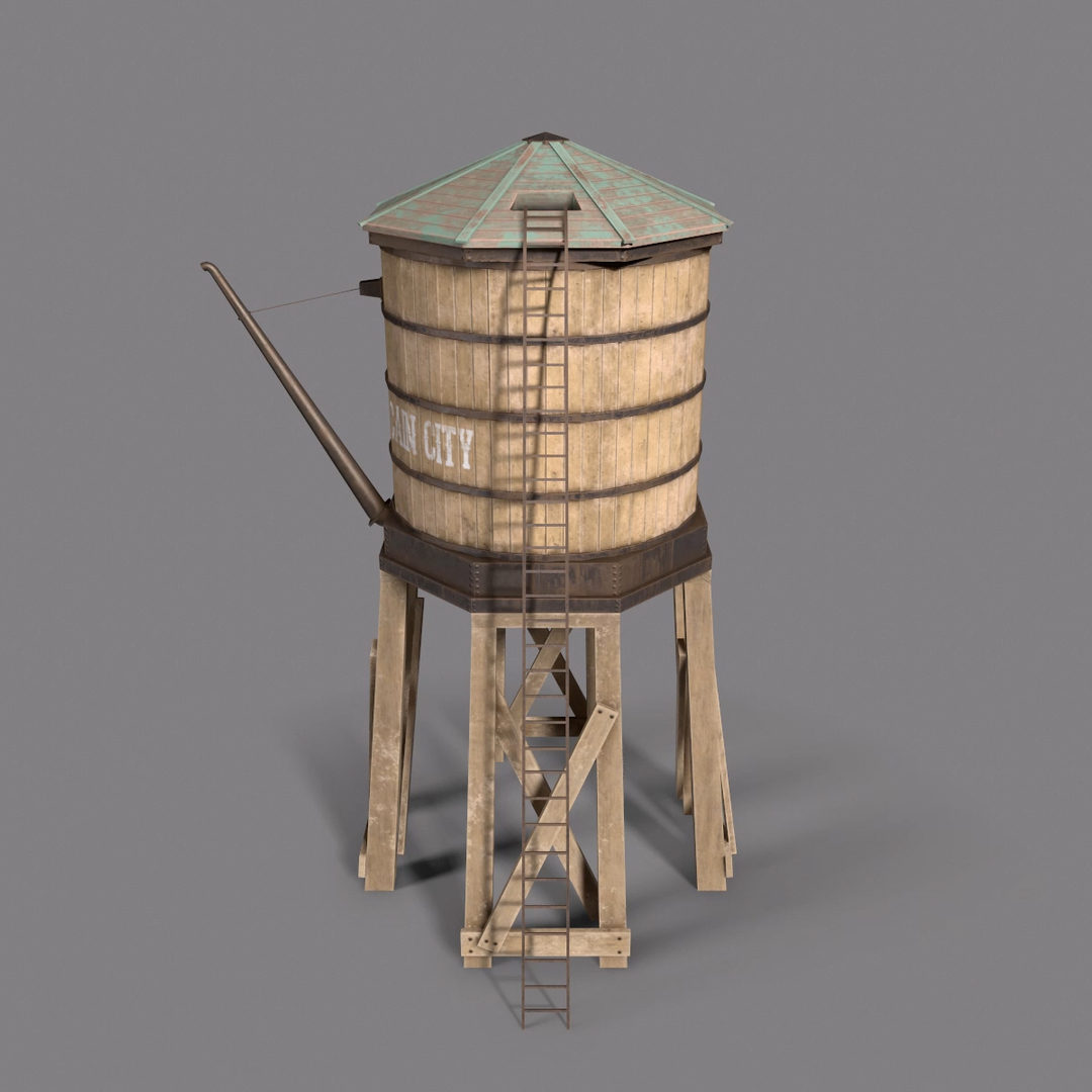 3D Water Tower Model - TurboSquid 1304655