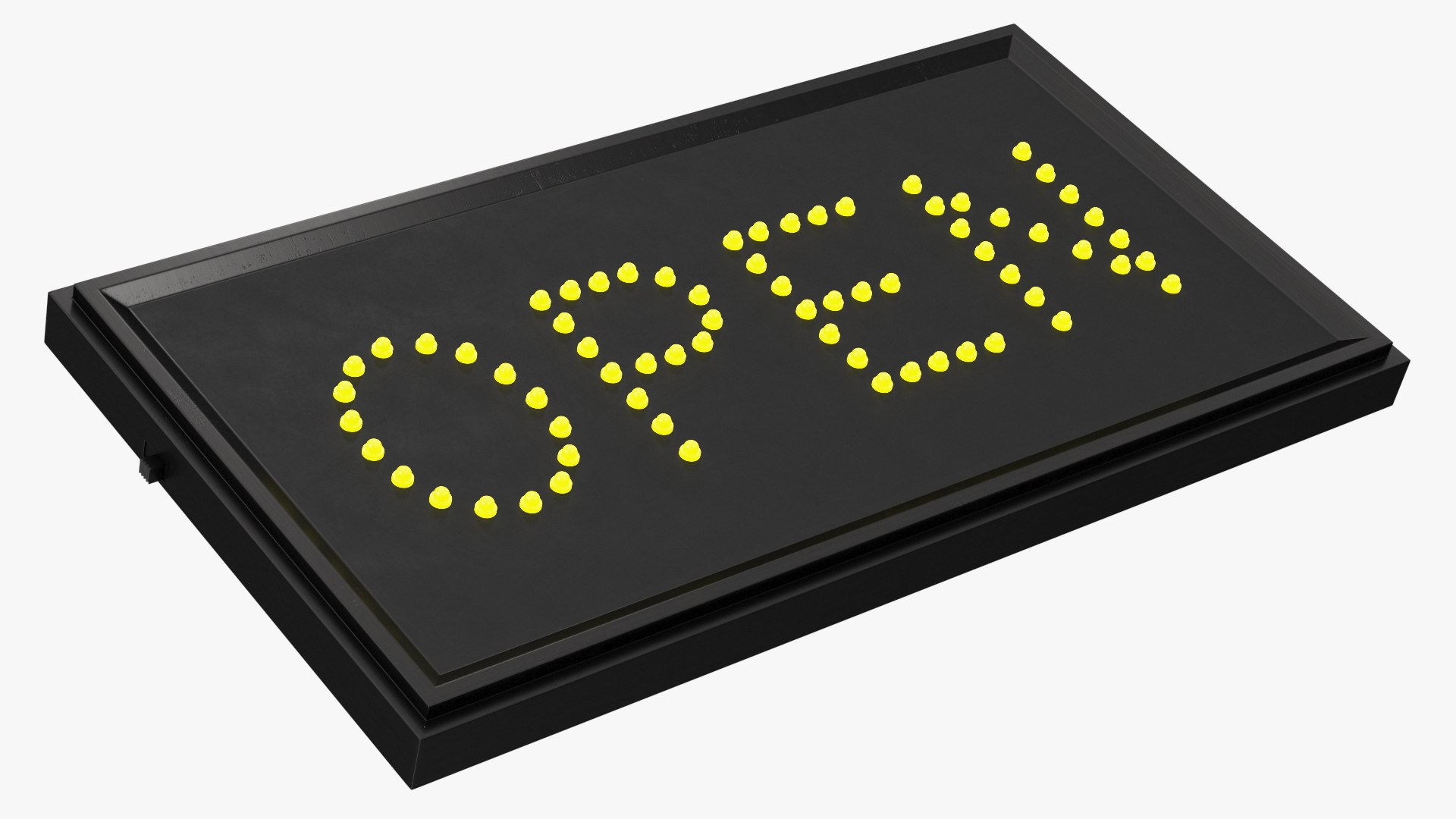 Rectangle Yellow LED Business Sign Open ON 3D Model - TurboSquid 2106172