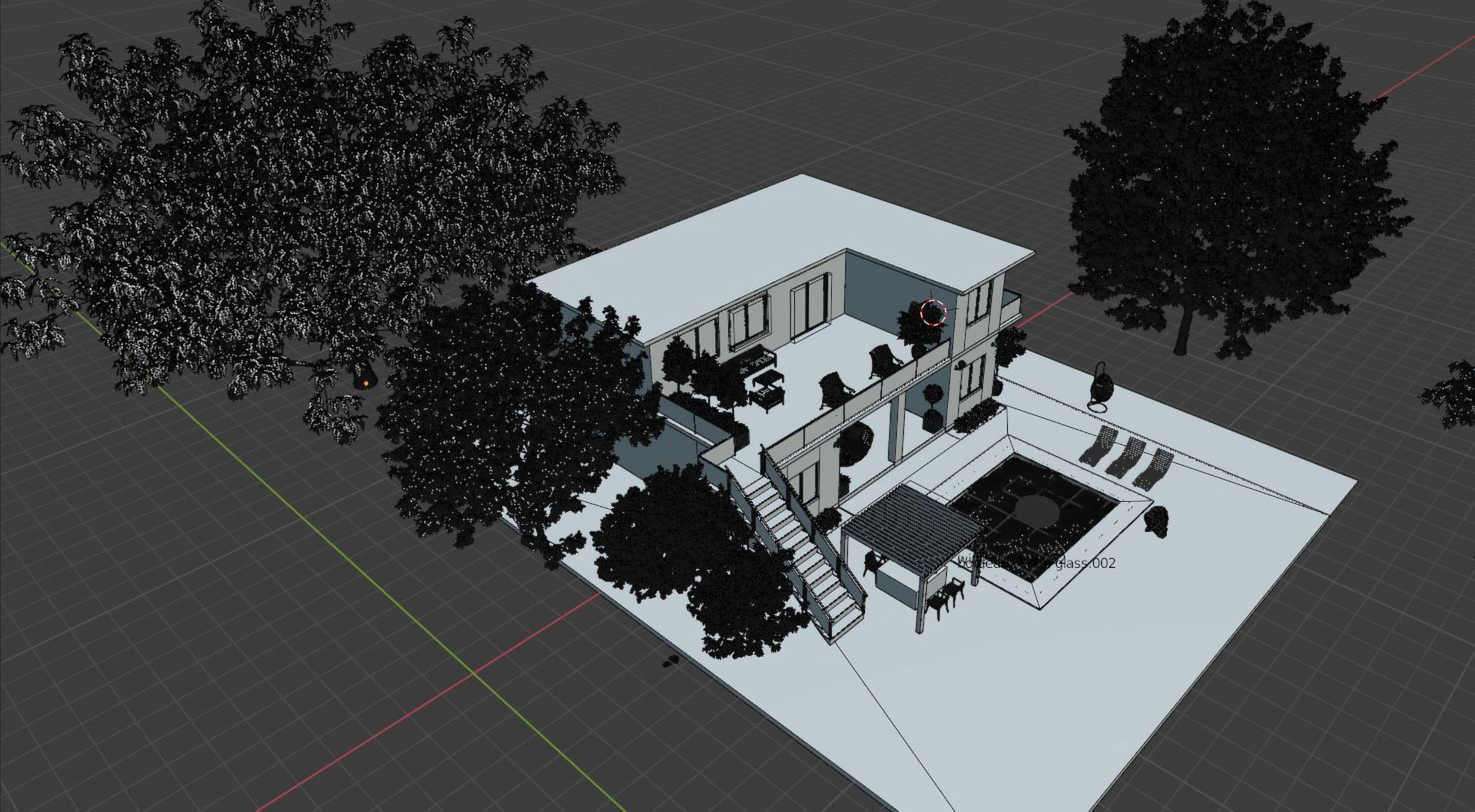 Blender Pool Villa Scene 3D Model - TurboSquid 1797407