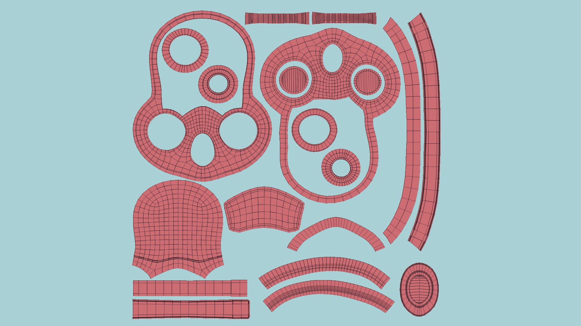 3D Gas Mask A5 White Full Face- Character Design Fashion Model ...