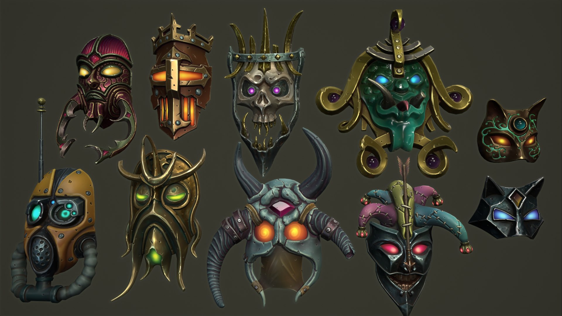 Fantasy Masks 2 3D Model - TurboSquid 1896766