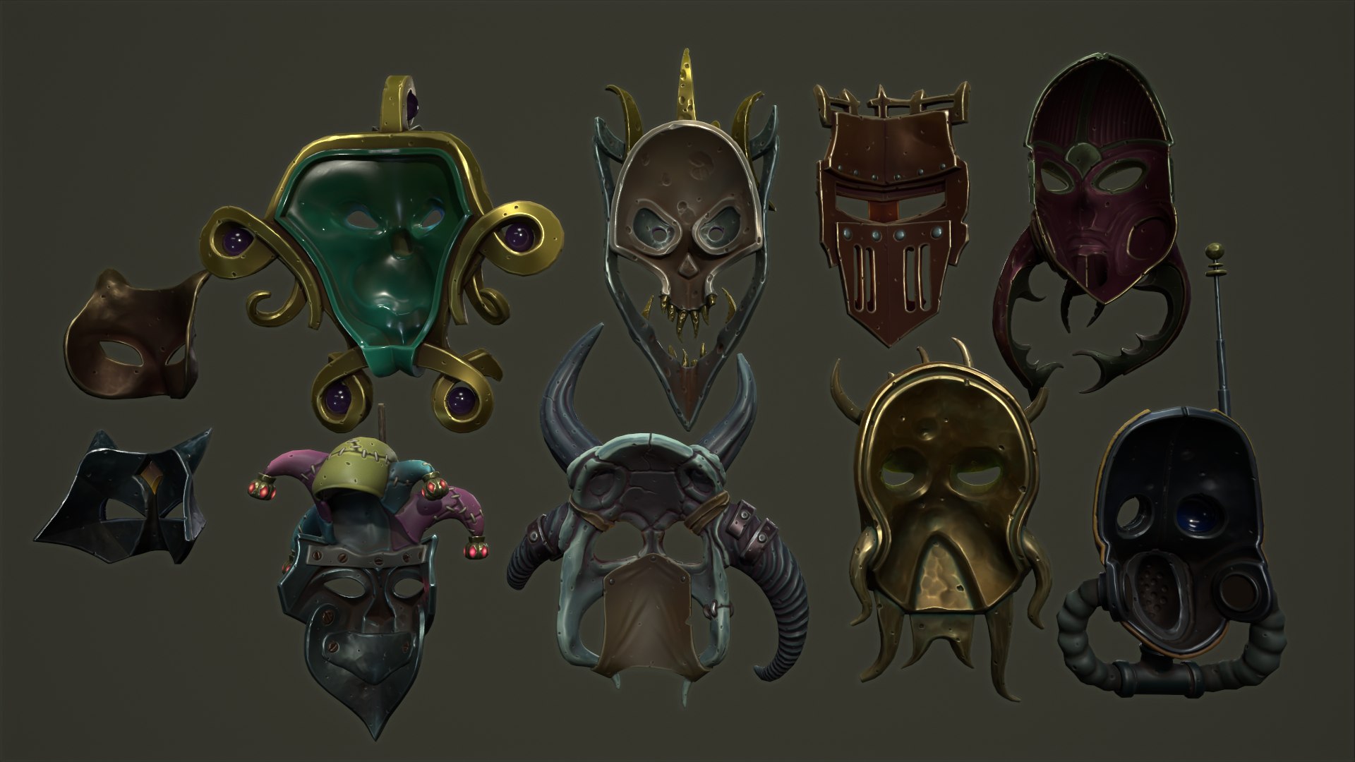 Fantasy masks 2 3D model - TurboSquid 1896766
