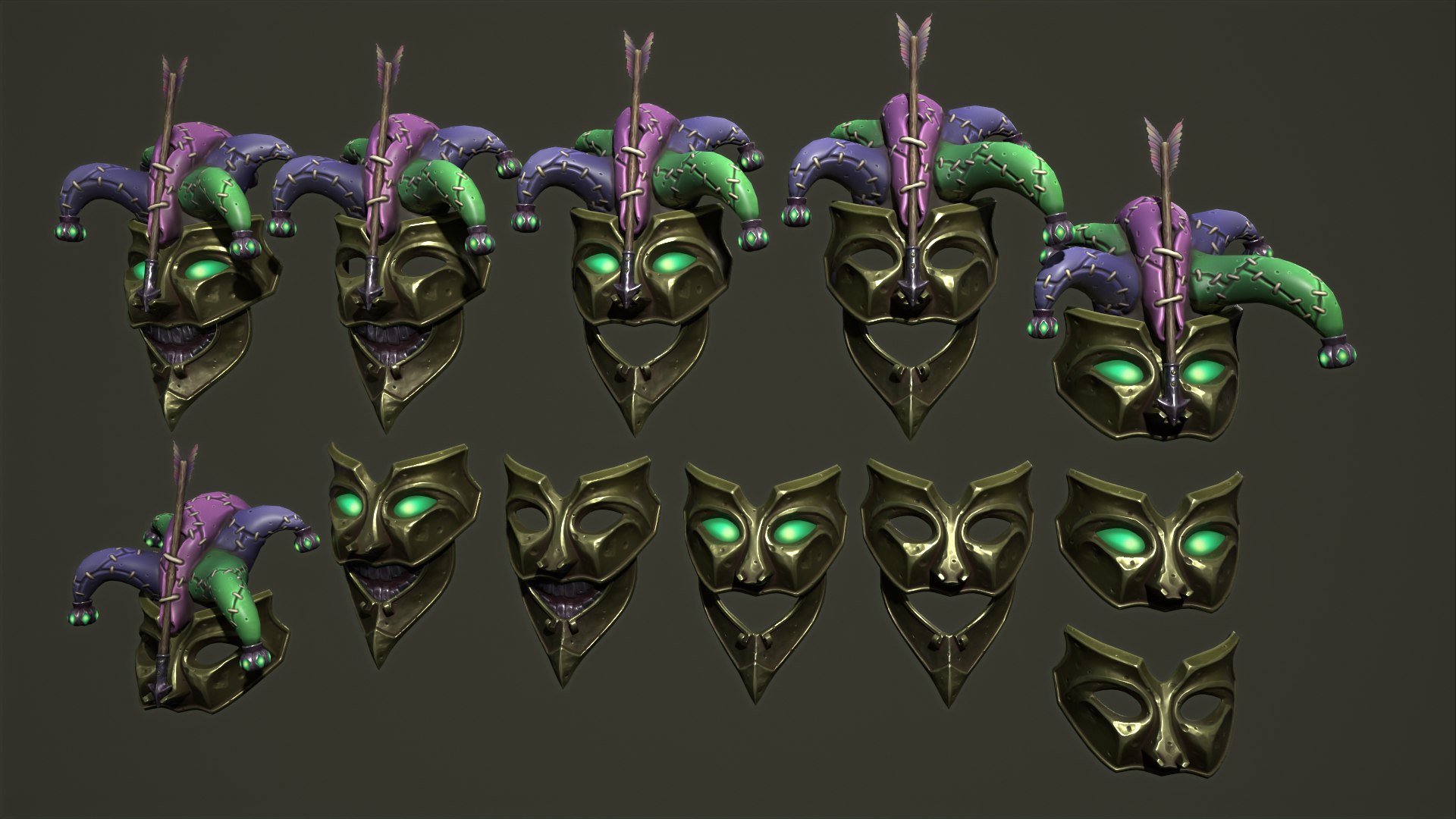 Fantasy masks 2 3D model - TurboSquid 1896766