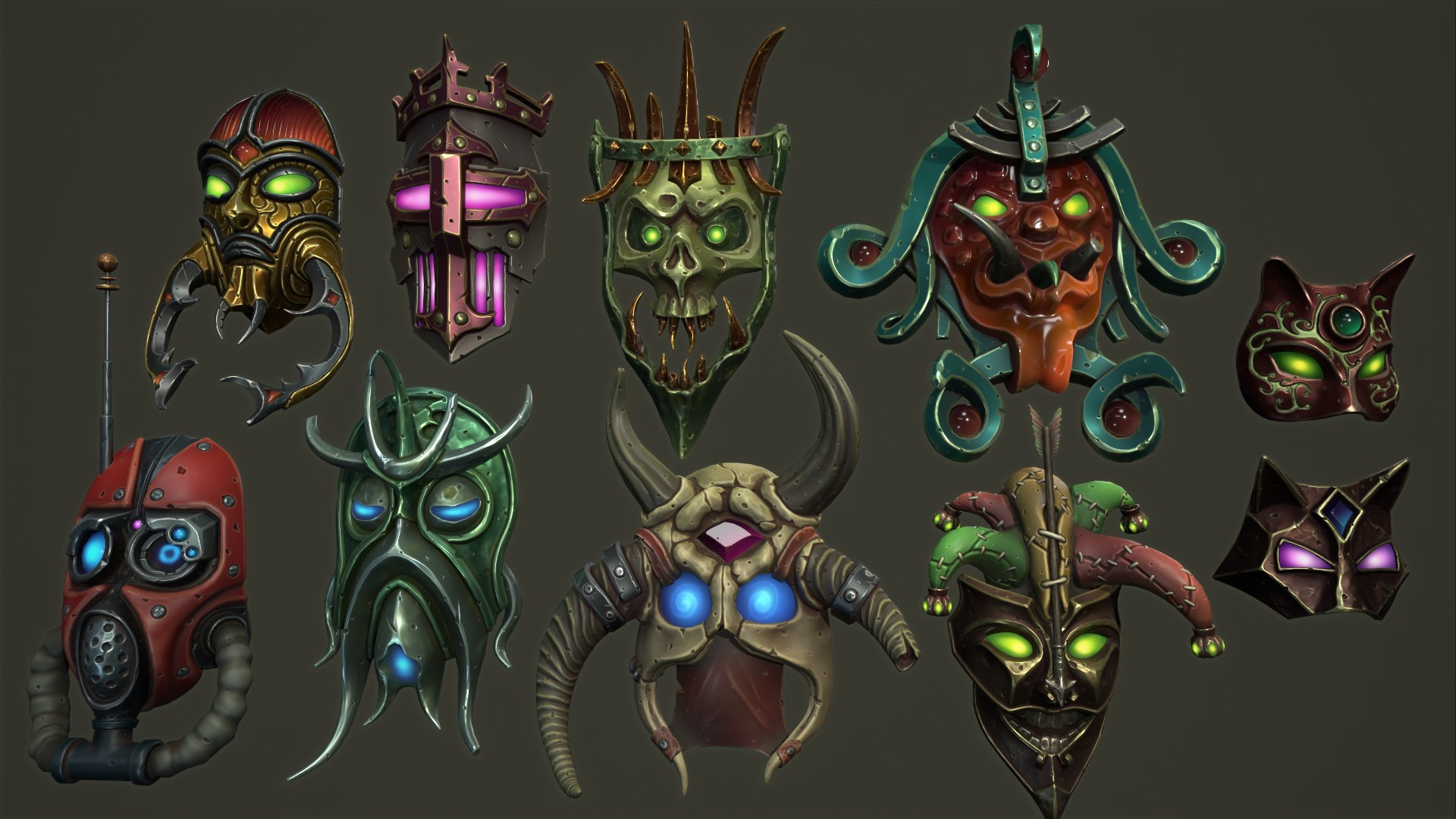 Fantasy Masks 2 3D Model - TurboSquid 1896766