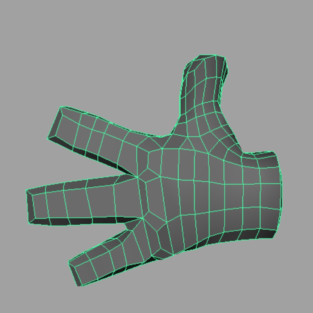 Cartoon Hand Thumbs 3d Obj