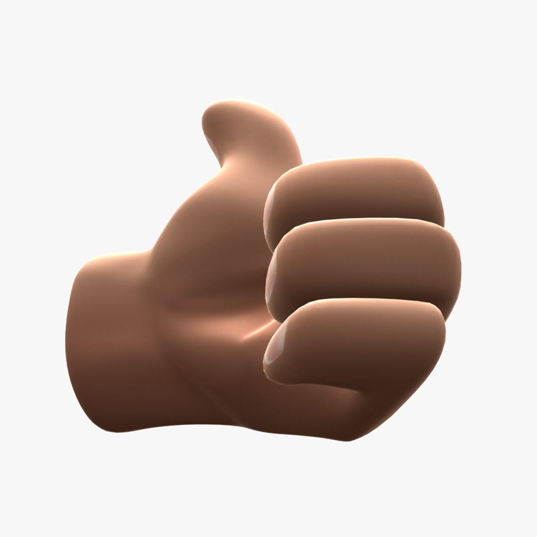 Cartoon Hand Thumbs 3d Obj