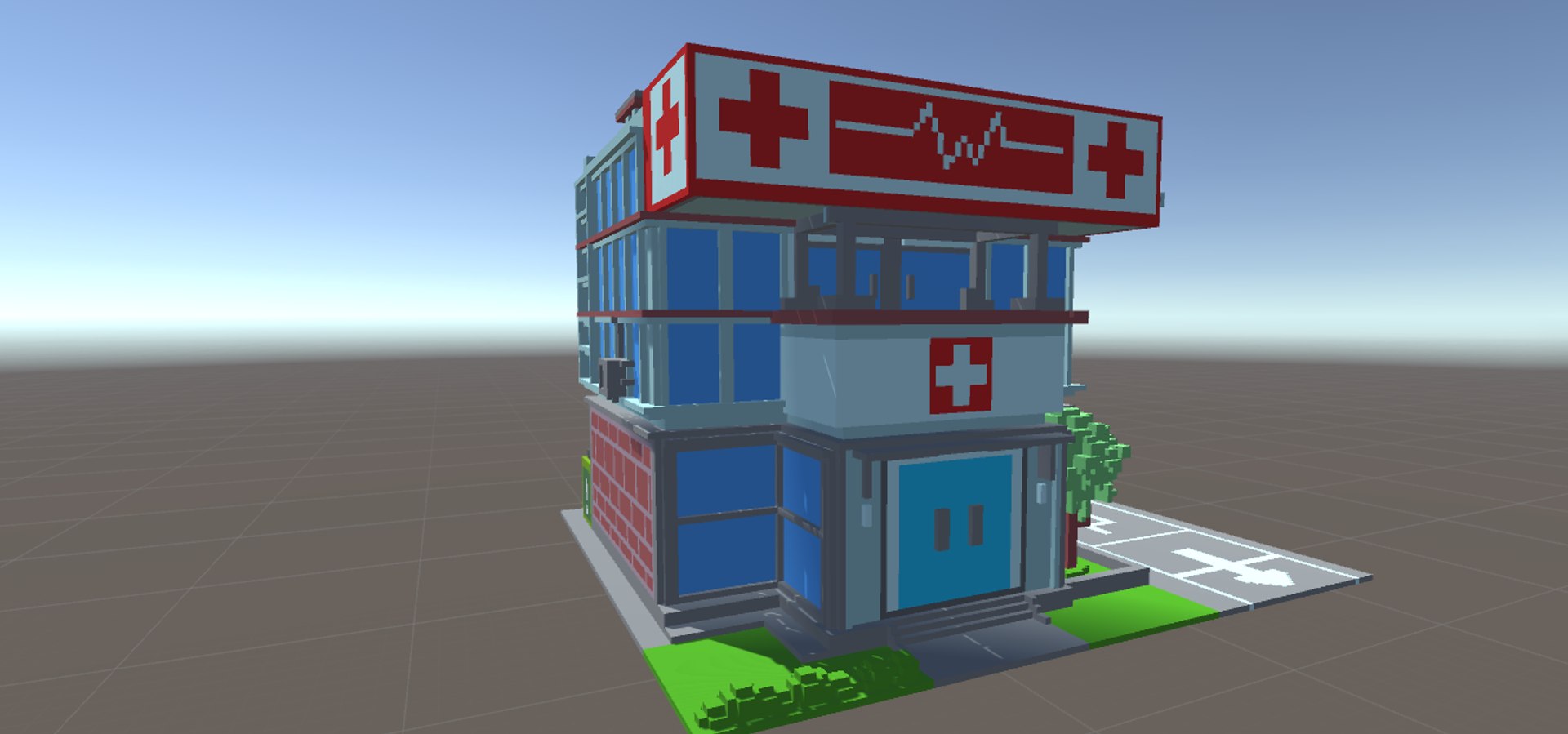Voxel Hospital Pixel Art 3D Model - TurboSquid 1243010