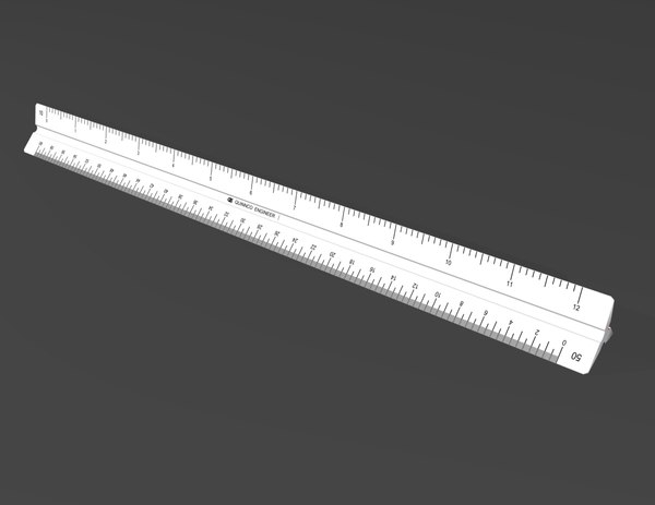engineer scale ruler 3d model