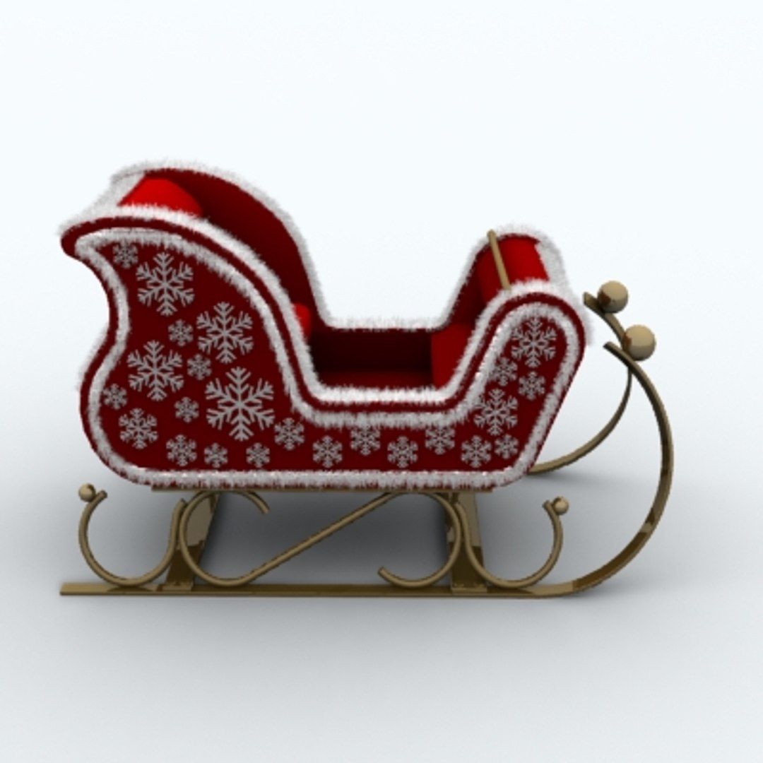 Santa Sled 3d Model