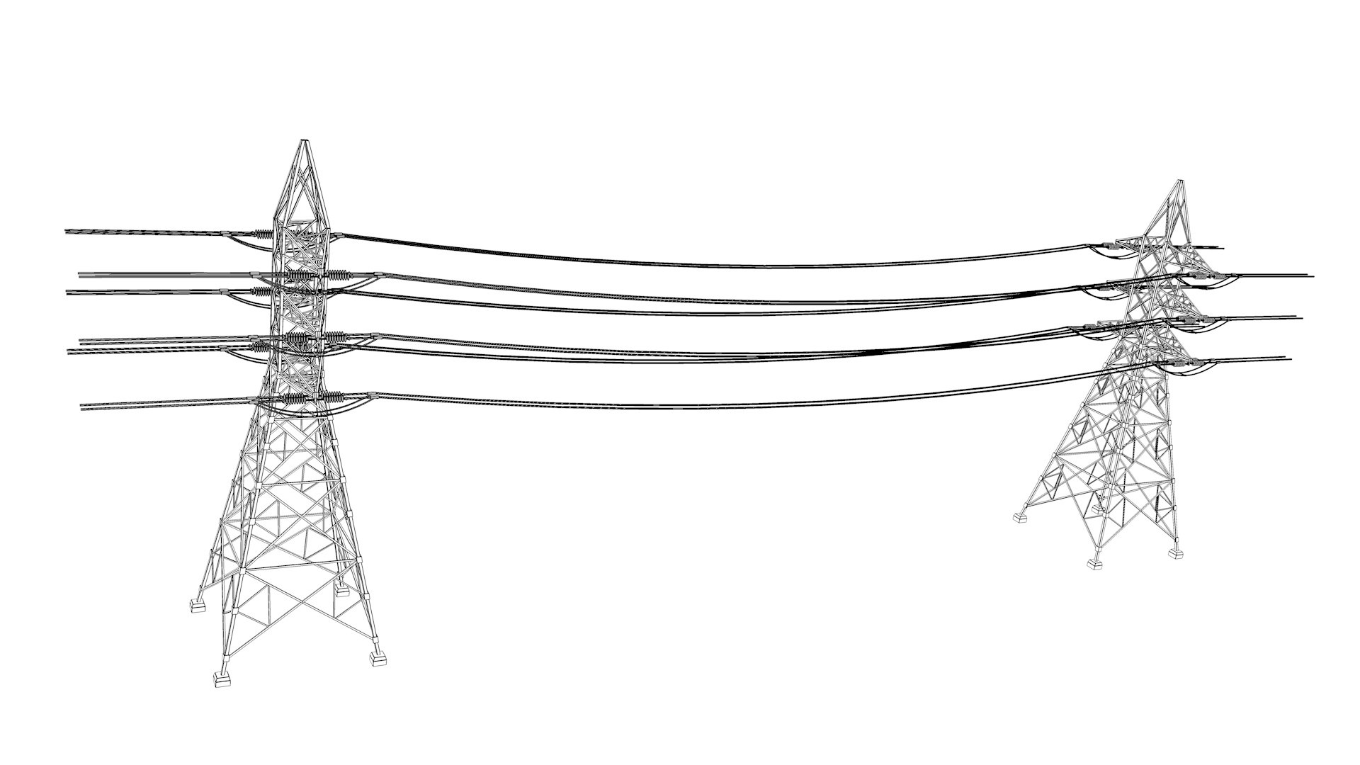 3D Model Electrical Power Line - TurboSquid 1896463