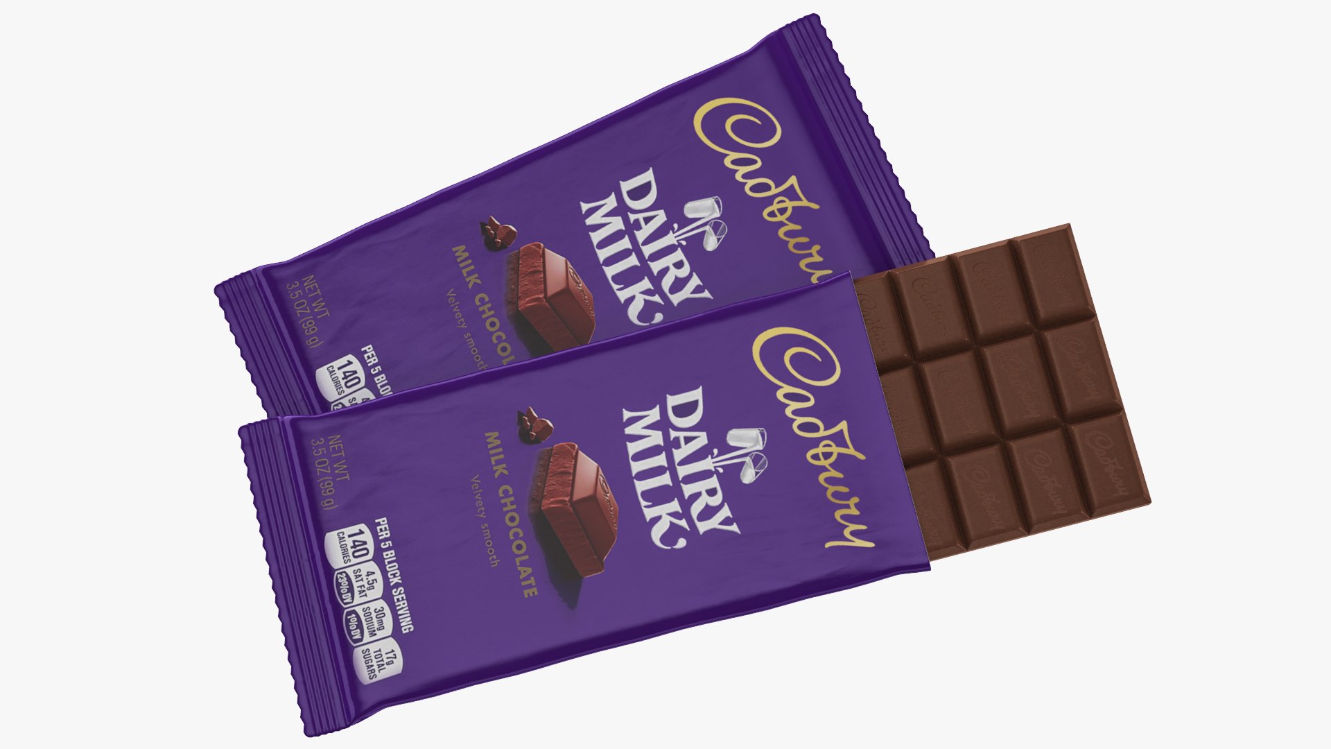 Cadbury Chocolate Bar 3D Model - TurboSquid 1667687