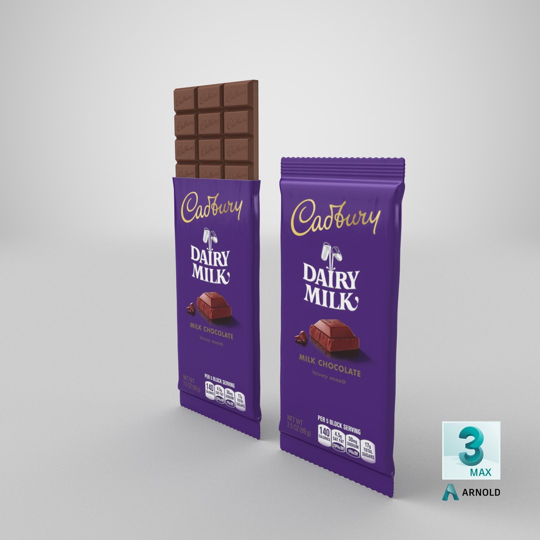 Cadbury Chocolate Bar 3D Model - TurboSquid 1667687