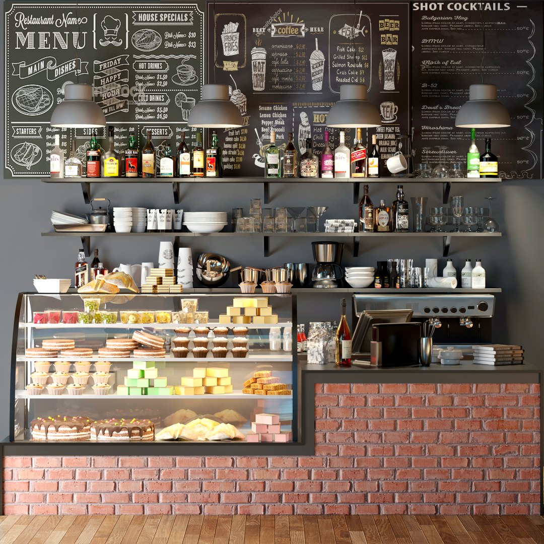 3D Food Cafes - TurboSquid 1428764