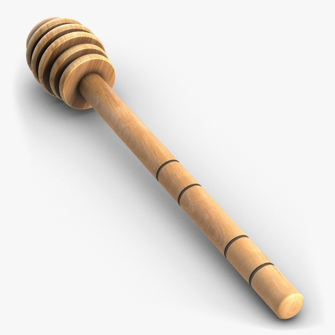 3d Wood Honey Dipper Model