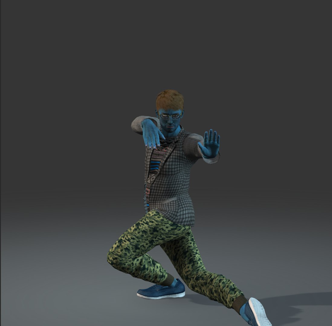 3d Vector Man Character Model