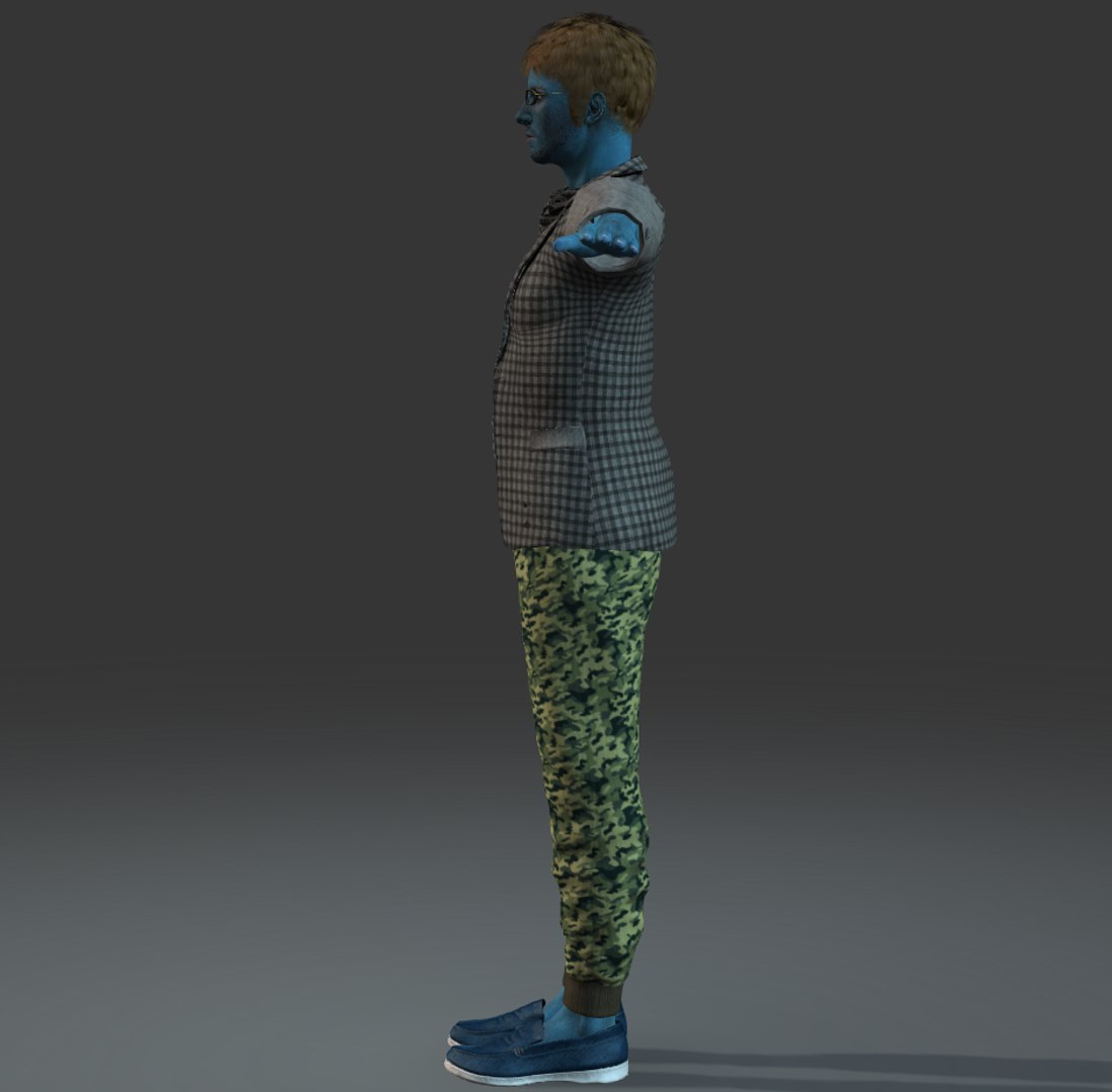 3d Vector Man Character Model