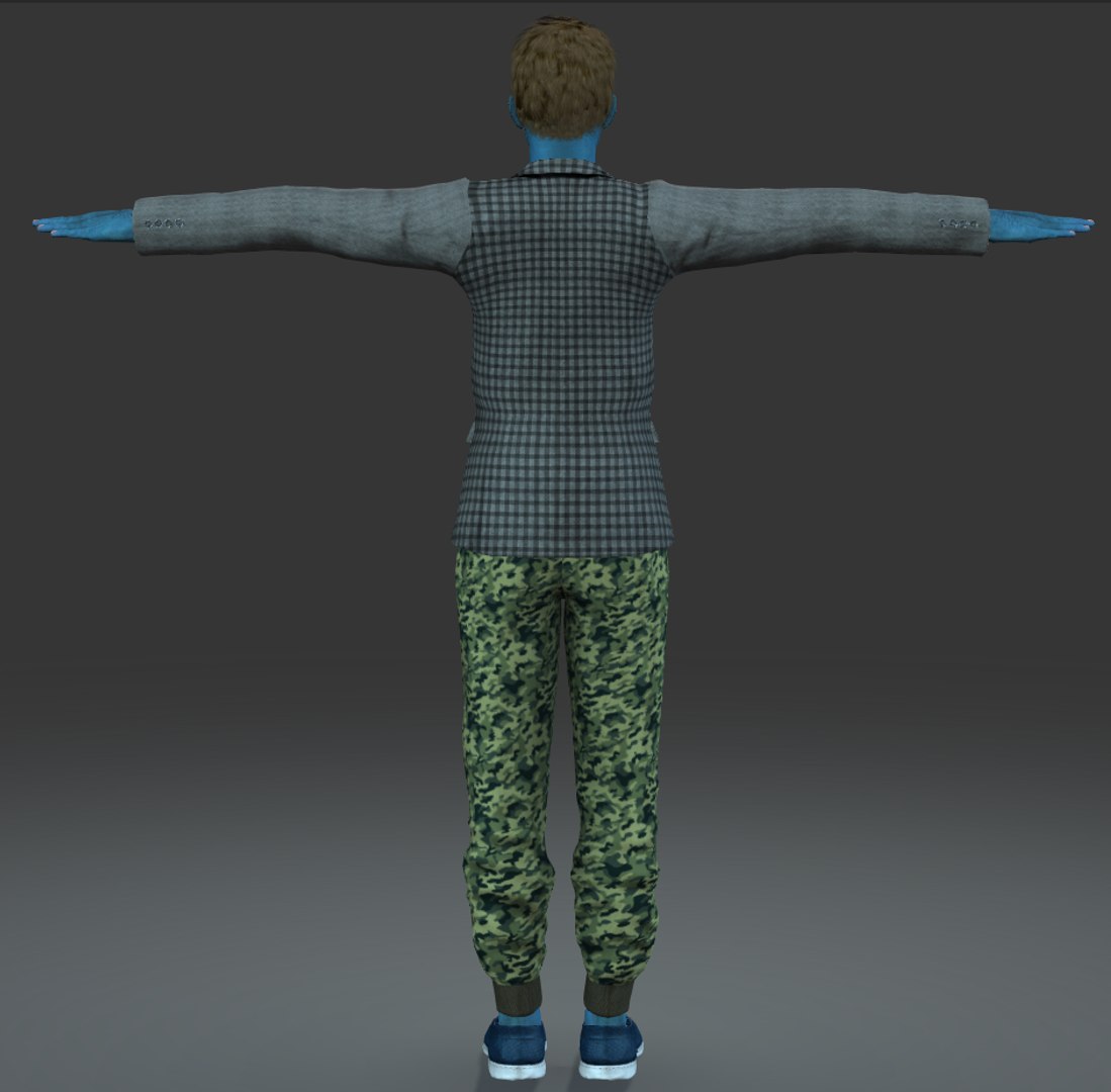 3d Vector Man Character Model