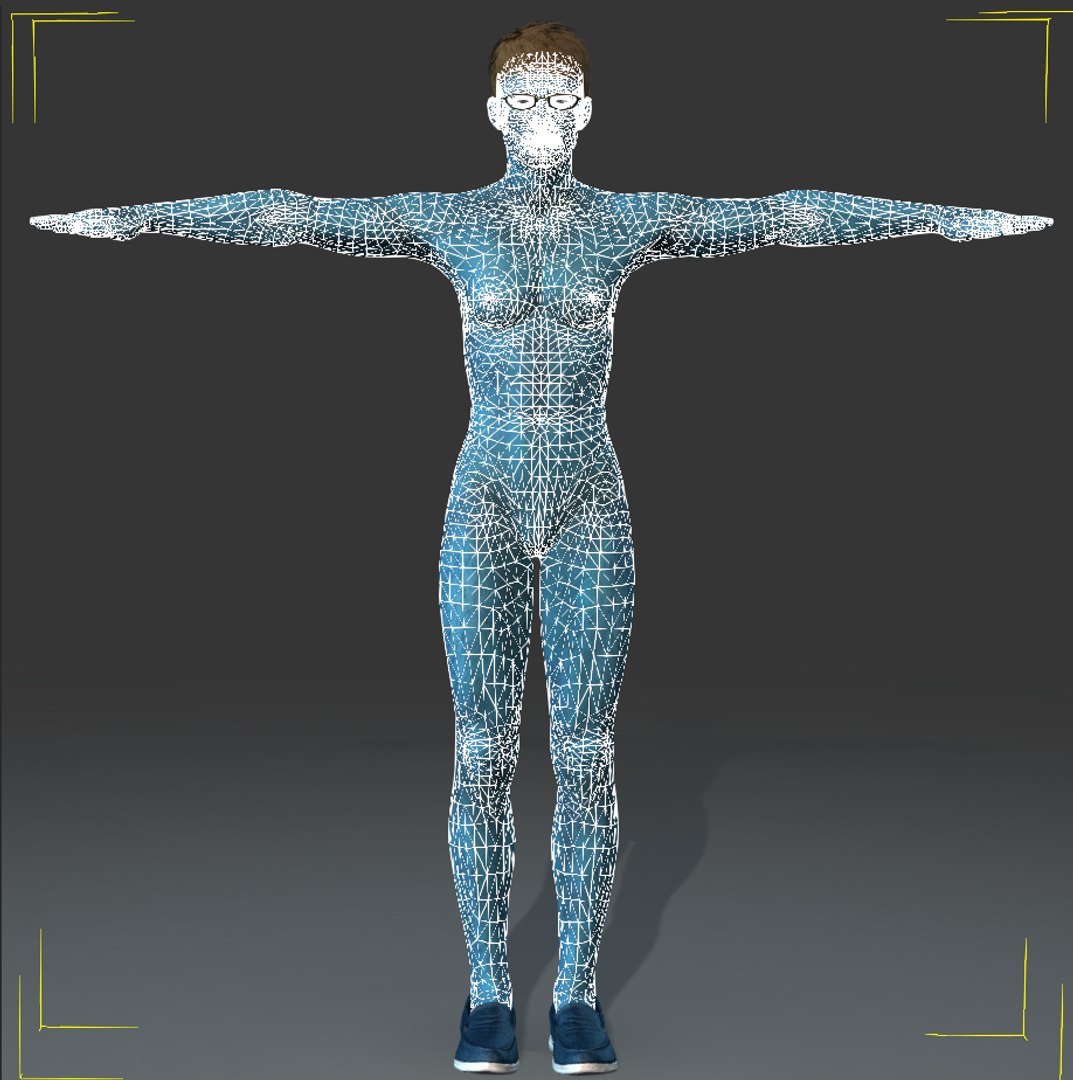 3d Vector Man Character Model