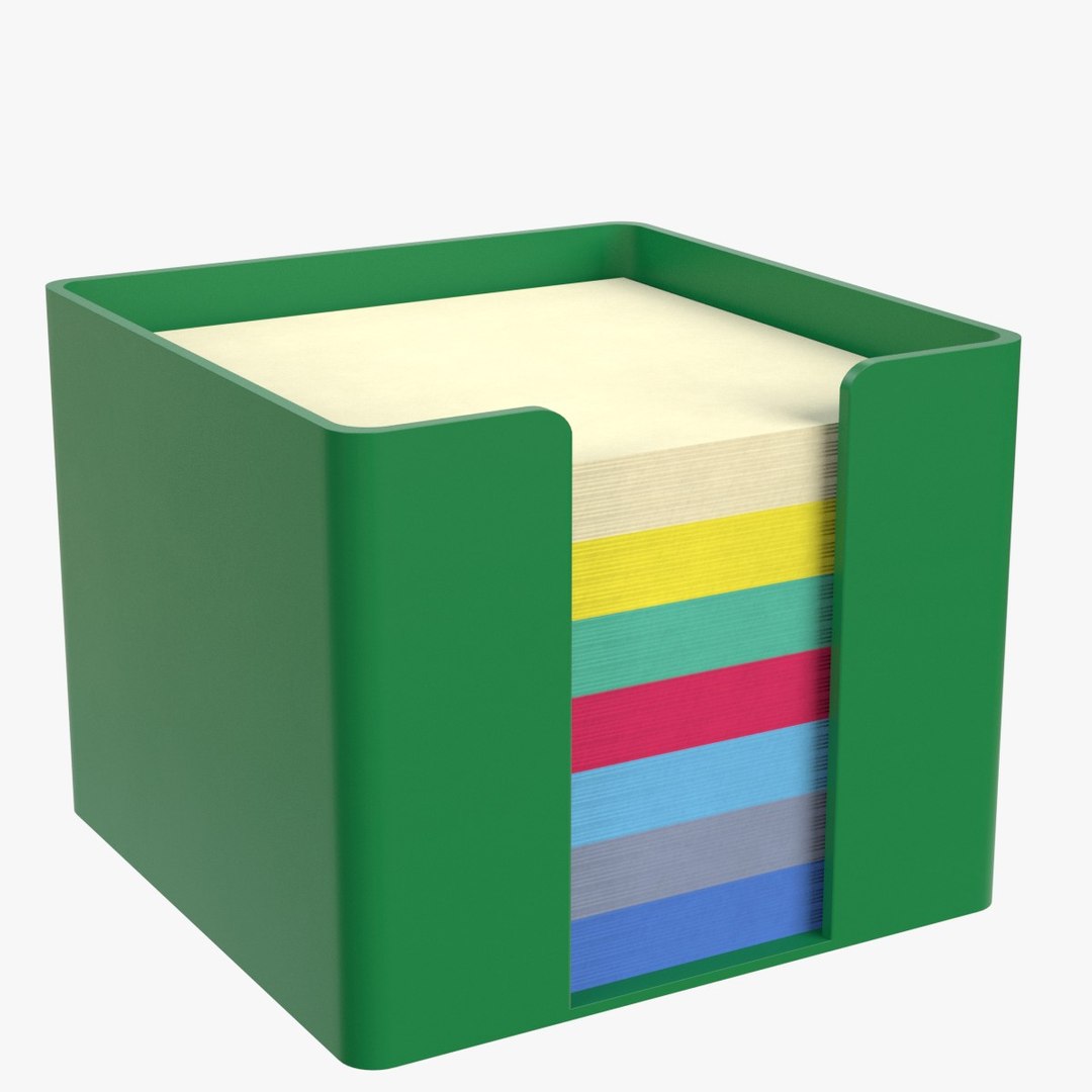 3D Notes Cube Holder - TurboSquid 1511322