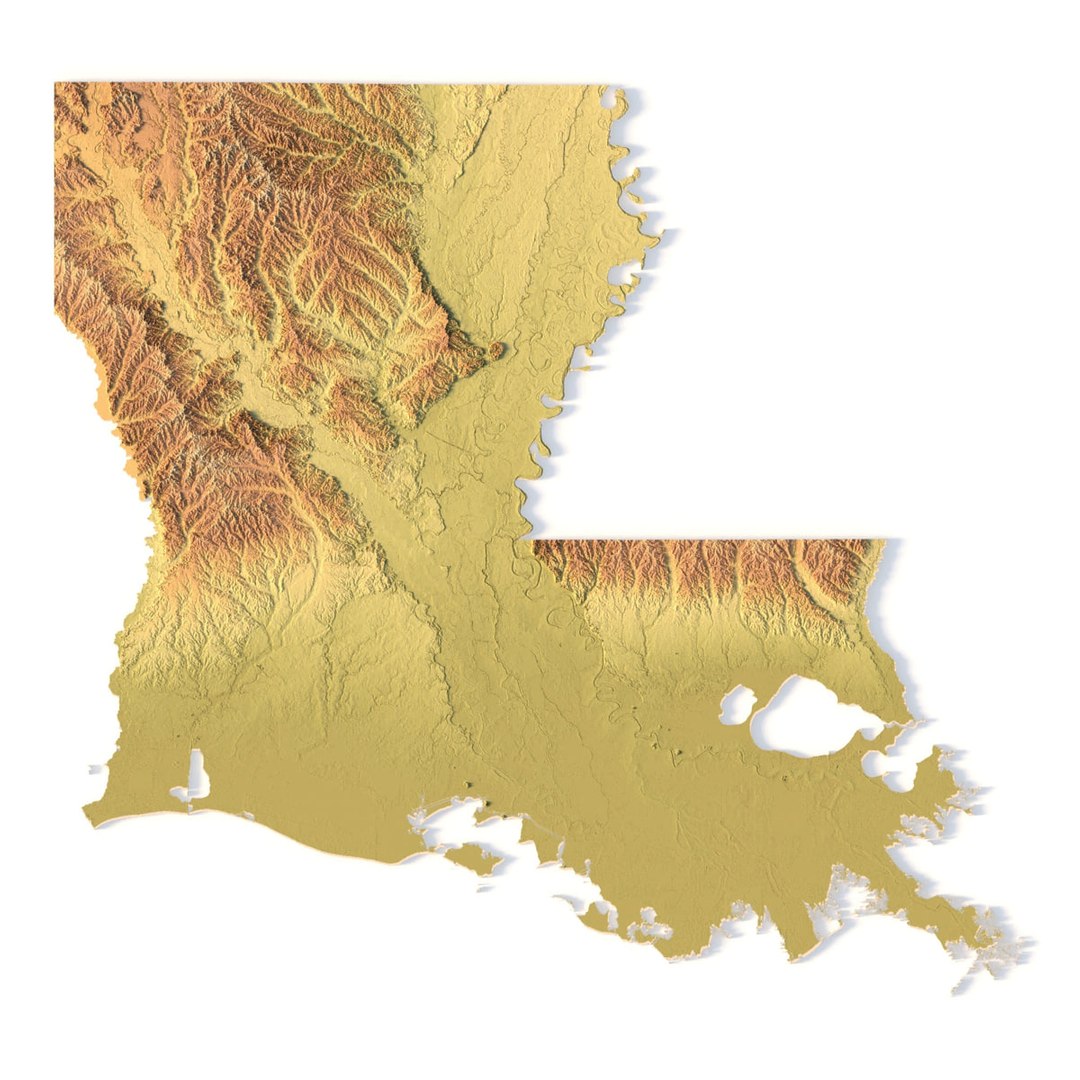 State of Louisiana STL 3D - TurboSquid 1912464