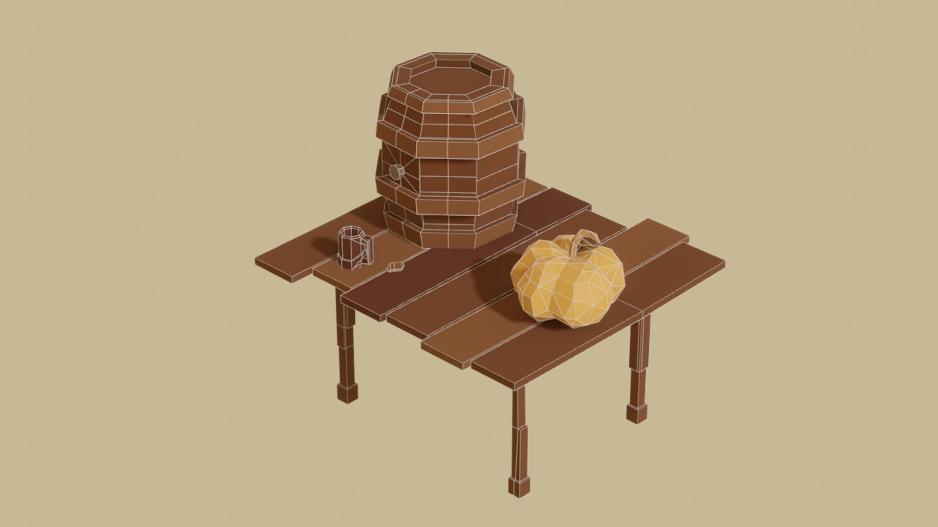 Free 3D Low-poly Pumpkin Model - TurboSquid 1590348