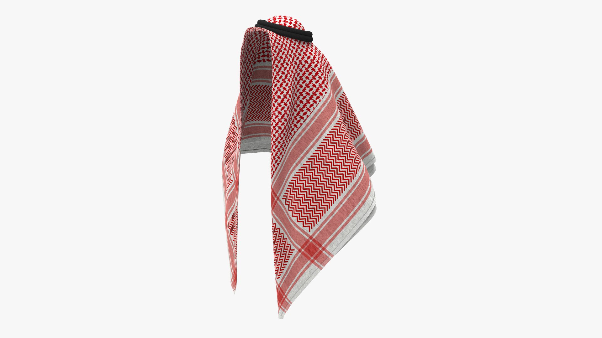 3D Arab-Emirates Turban Scarf Keffieh Model - TurboSquid 2184676