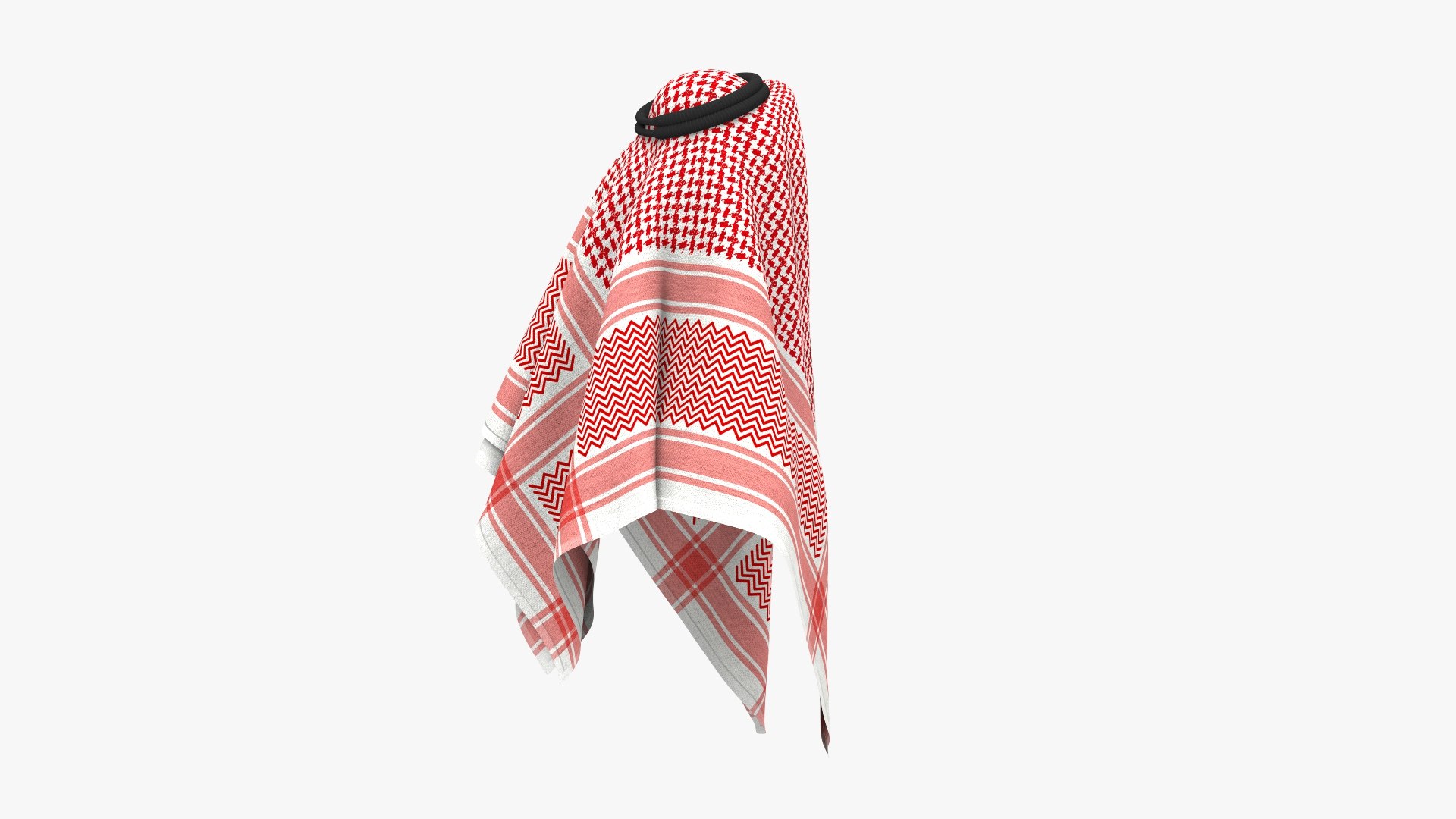 3D Arab-Emirates Turban Scarf Keffieh Model - TurboSquid 2184676