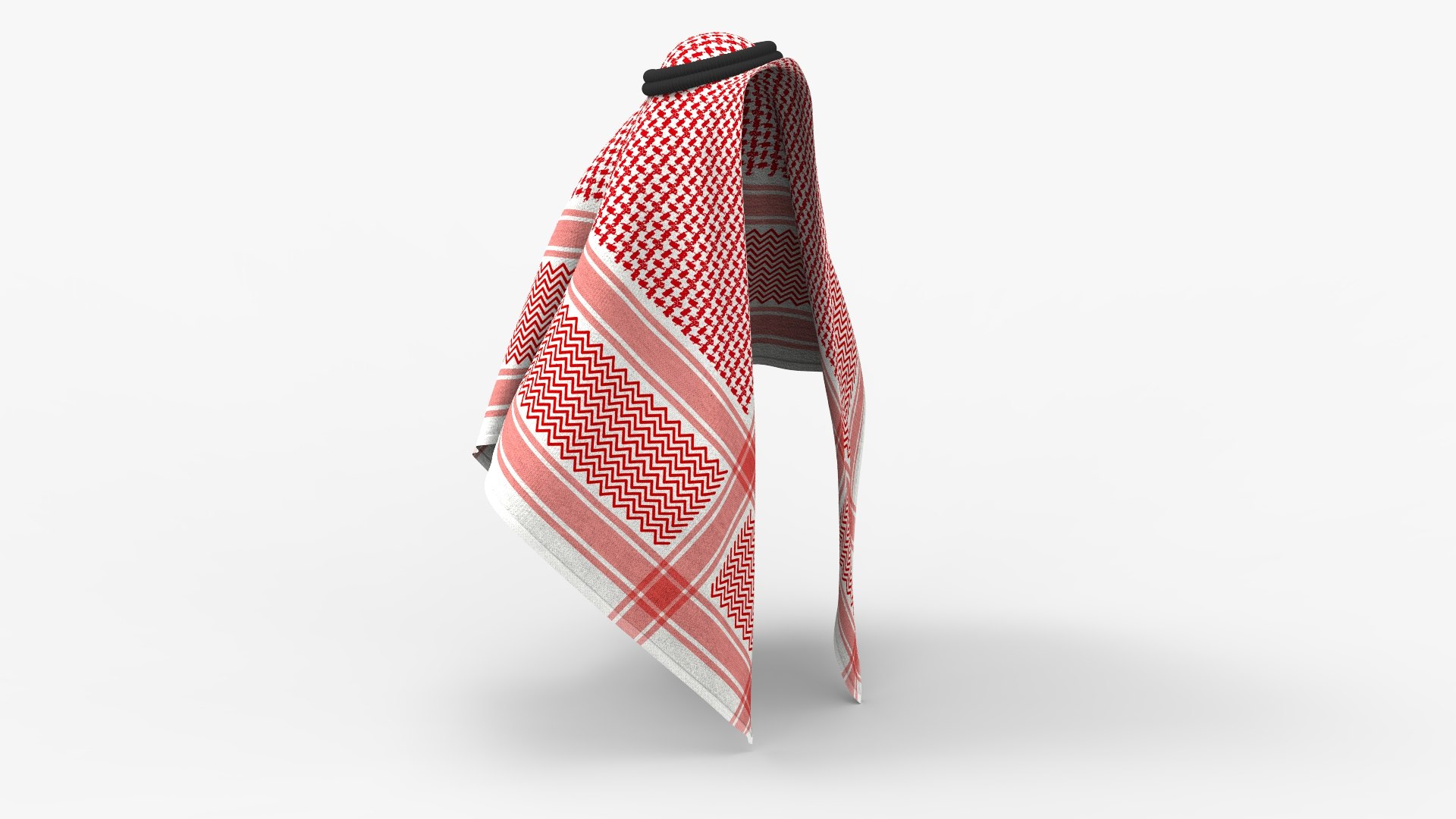 3D Arab-Emirates Turban Scarf Keffieh Model - TurboSquid 2184676