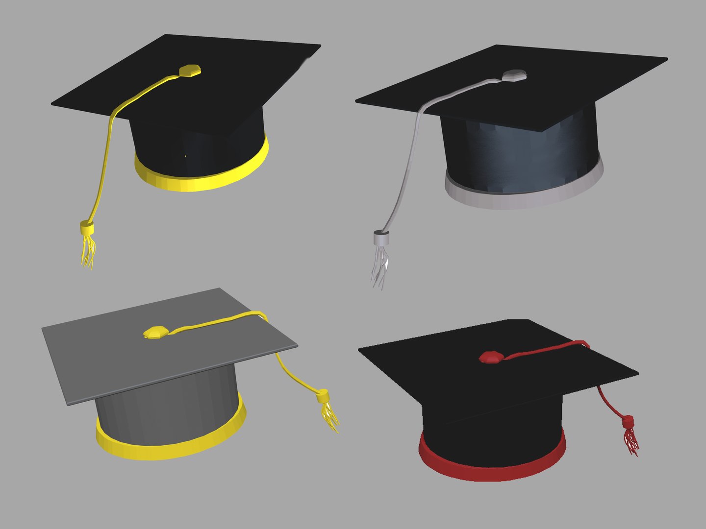 3D Graduation Cap - TurboSquid 2221155