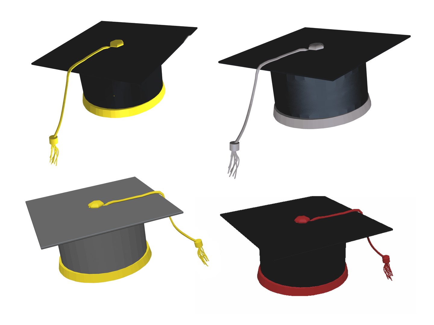 3D Graduation Cap - TurboSquid 2221155