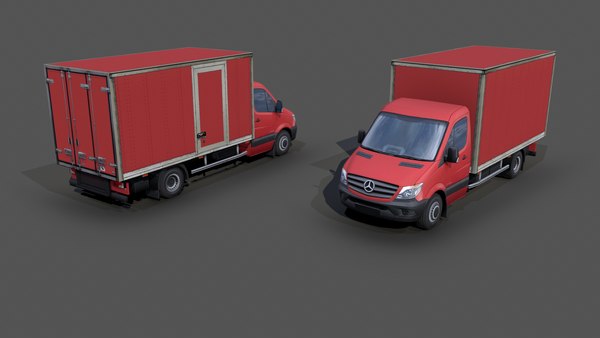 3D Mercedes Sprinter Cargo Box s04 2016 - TurboSquid 1827803