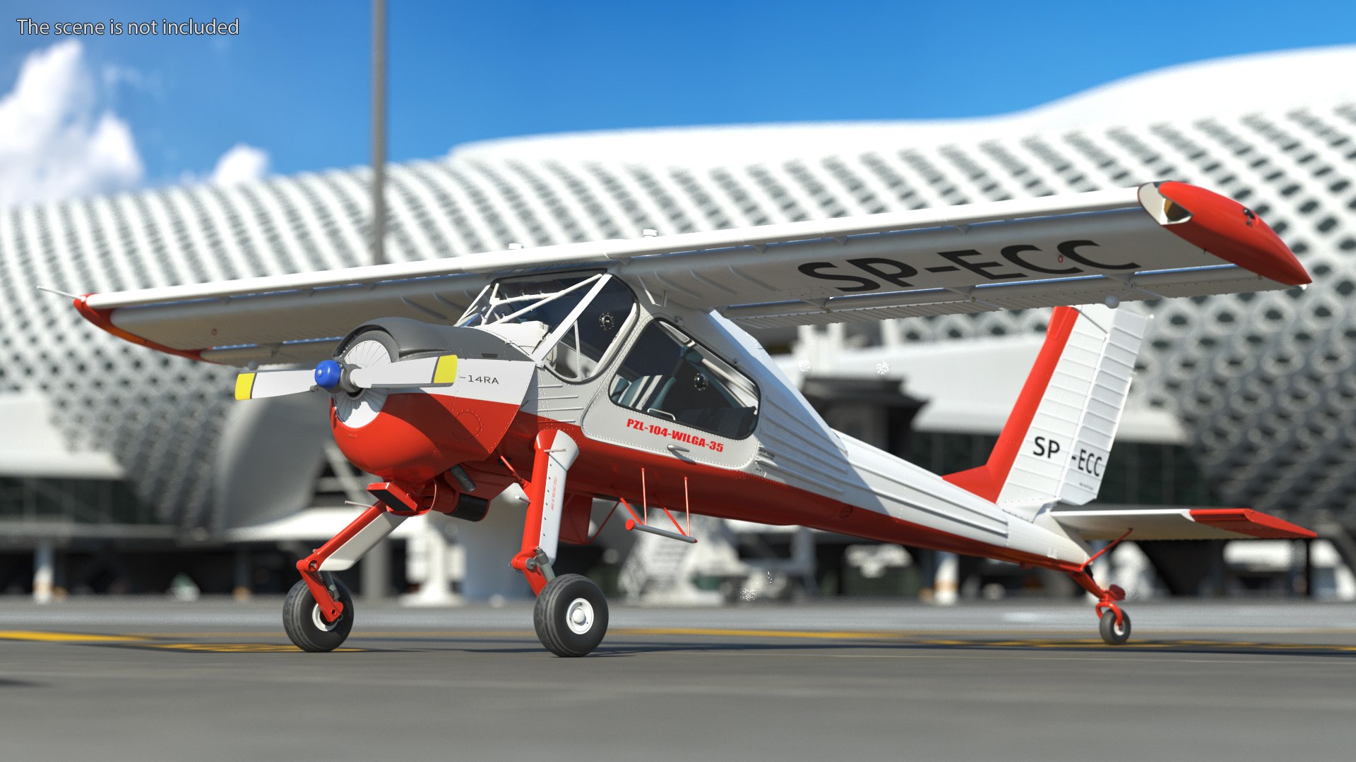3D Utility Airplane PZL 104 Wilga White Rigged For Cinema 4D ...