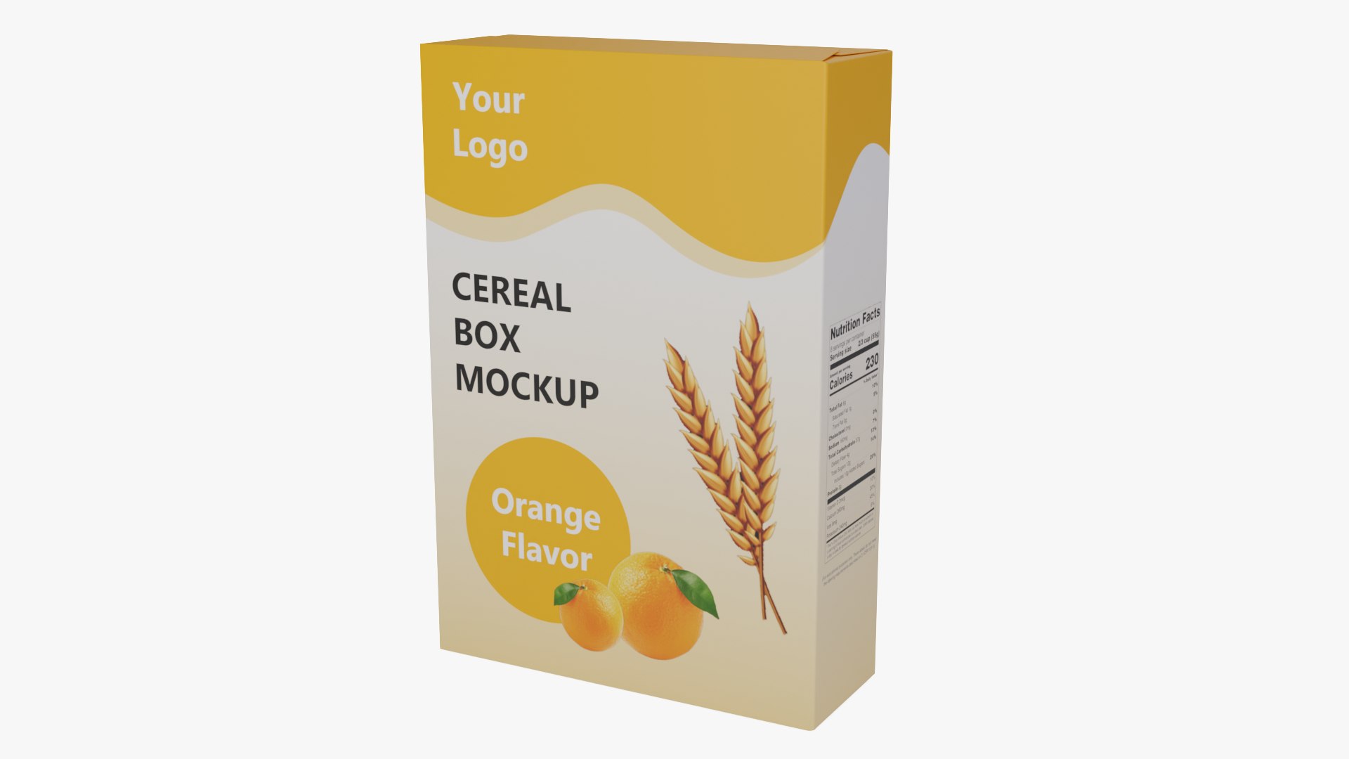 3D Orange Cereal Box - TurboSquid 2267396