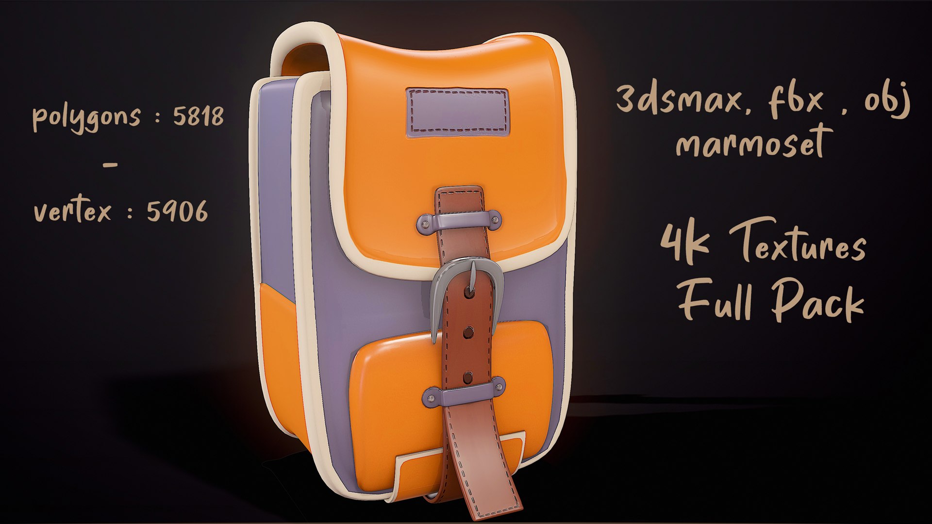 3D stylized backpack model - TurboSquid 2018810