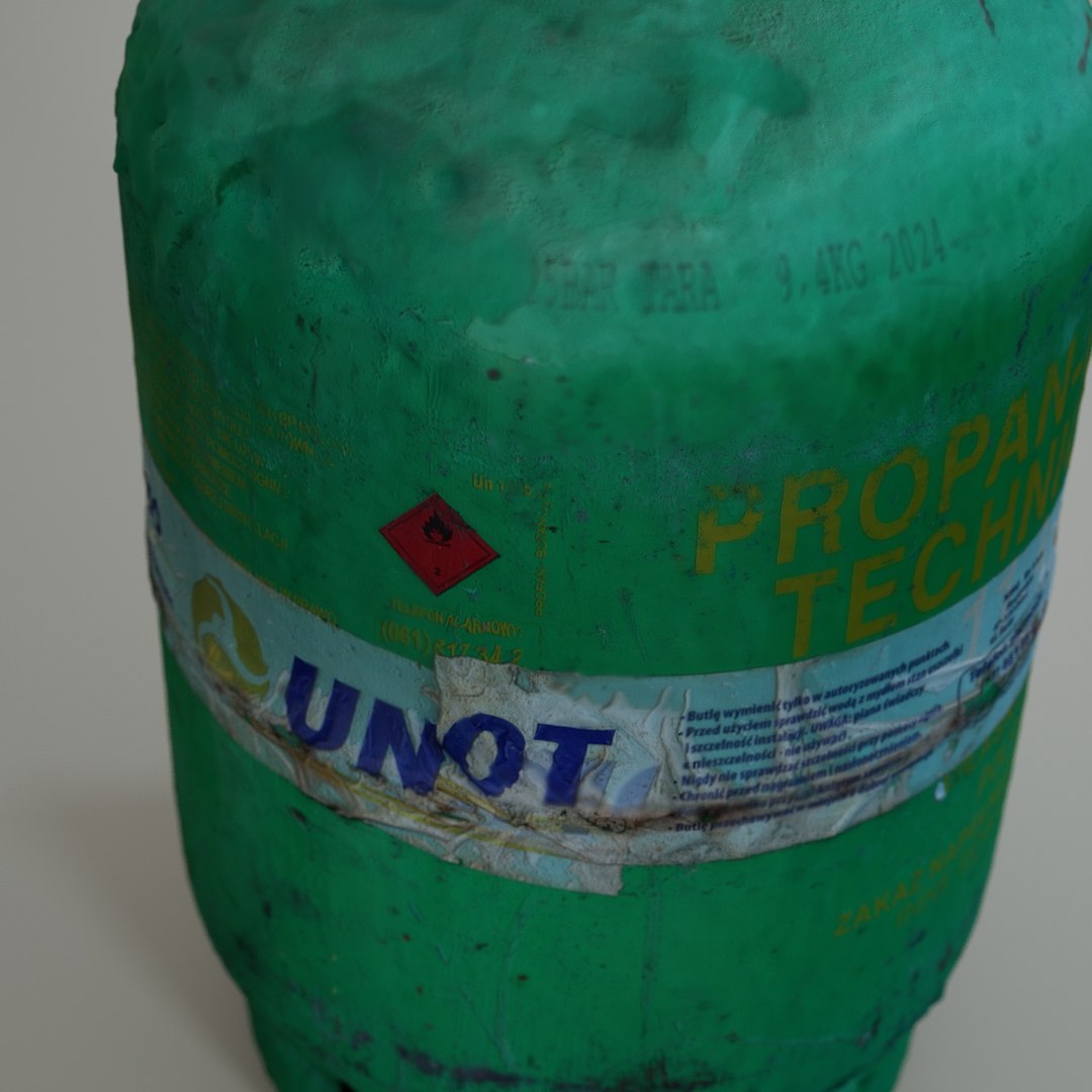 Gas Cylinder Scan 3d Model