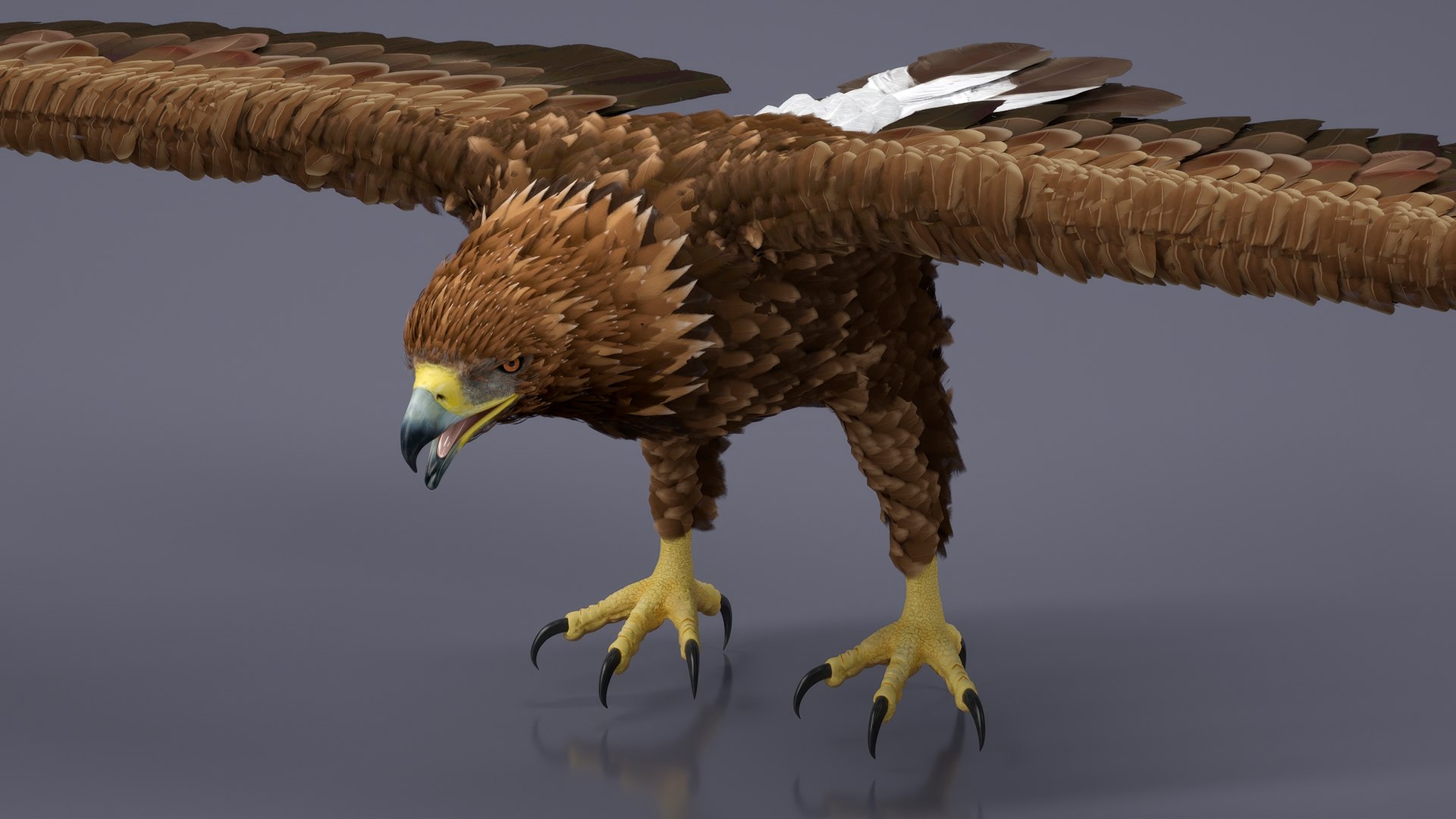 3D Model Realistic Golden Eagle T Pose - TurboSquid 2250019