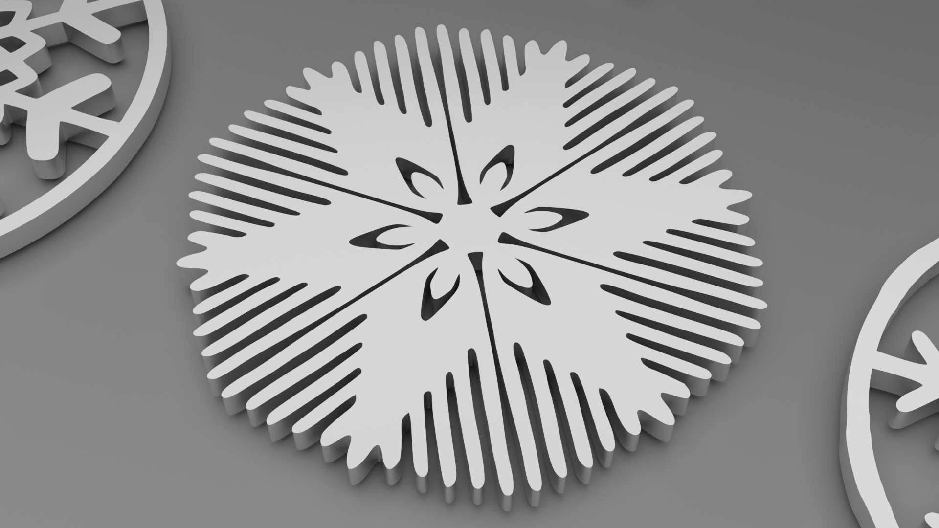 Snow Flake Coaster Set 6 Pieces 3D Print Model 3D Model - TurboSquid ...