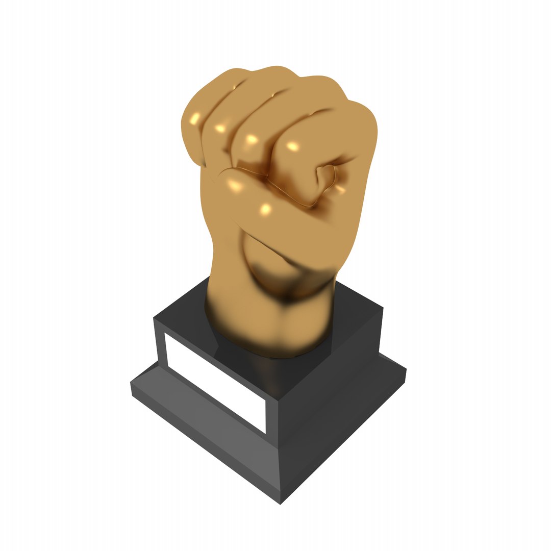 Trophy Award Hand Punch 3D Model - TurboSquid 1627226