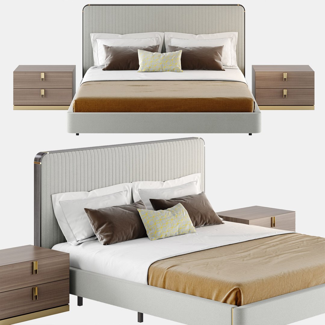 Laskasas ANNY Bed 3D Model - TurboSquid 1871573