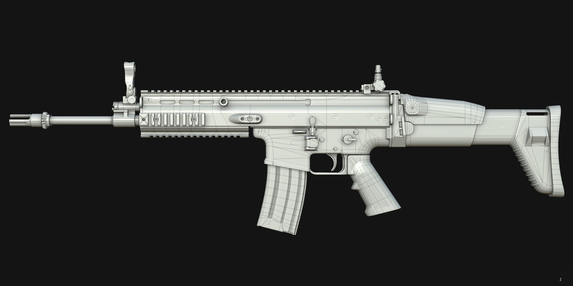 Gun Camo Scar 3D Model - TurboSquid 1427317