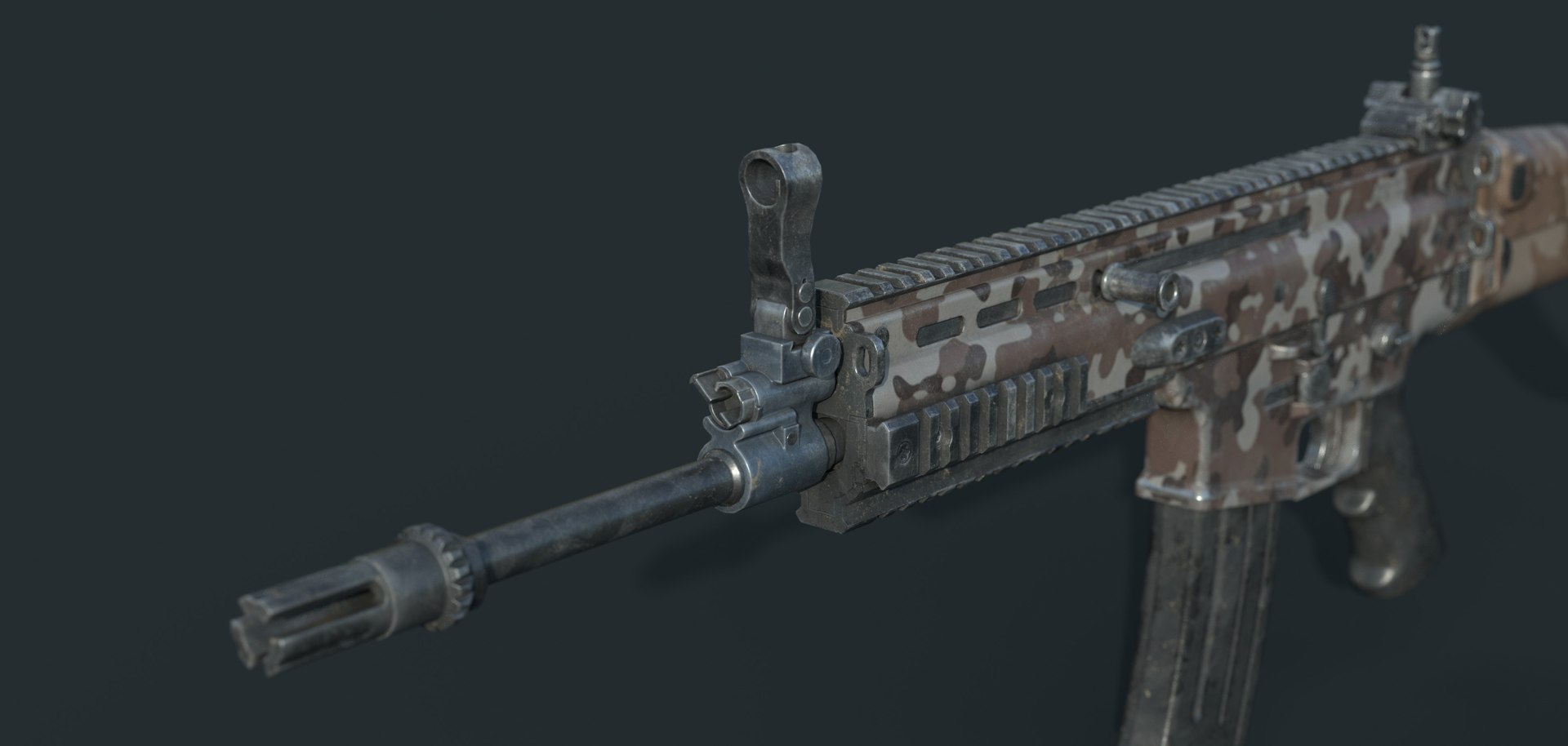 Gun Camo Scar 3D Model - TurboSquid 1427317