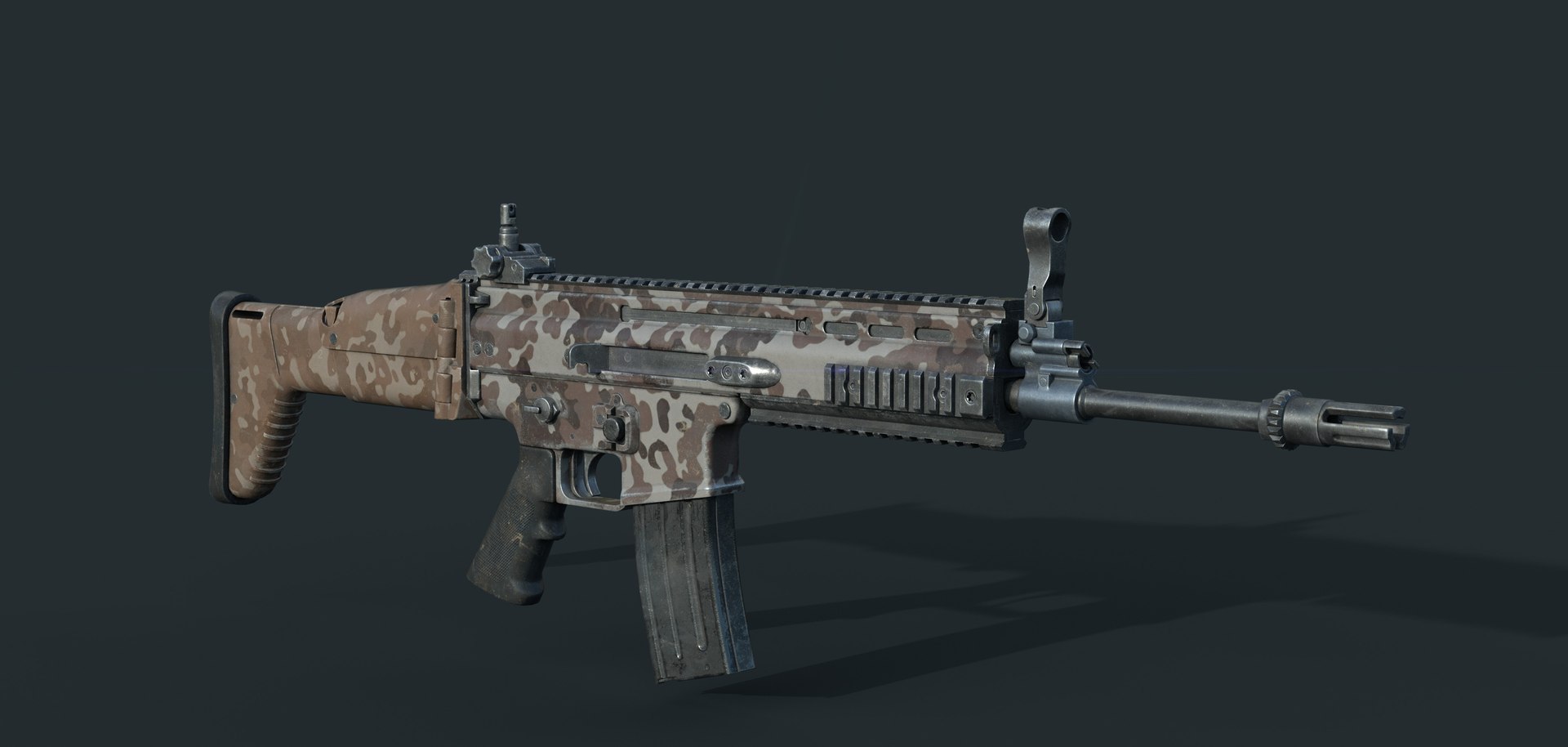 Gun Camo Scar 3D Model - TurboSquid 1427317