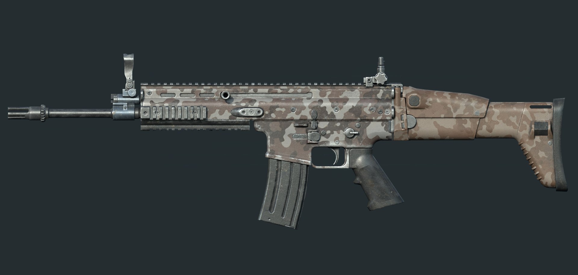 Gun Camo Scar 3D Model - TurboSquid 1427317