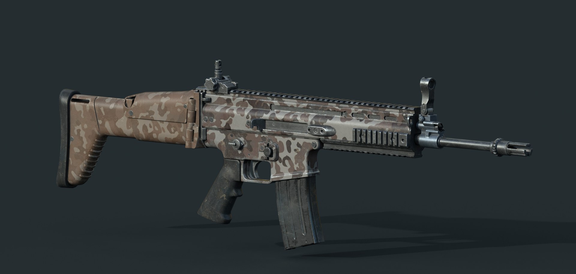 Gun Camo Scar 3D Model - TurboSquid 1427317