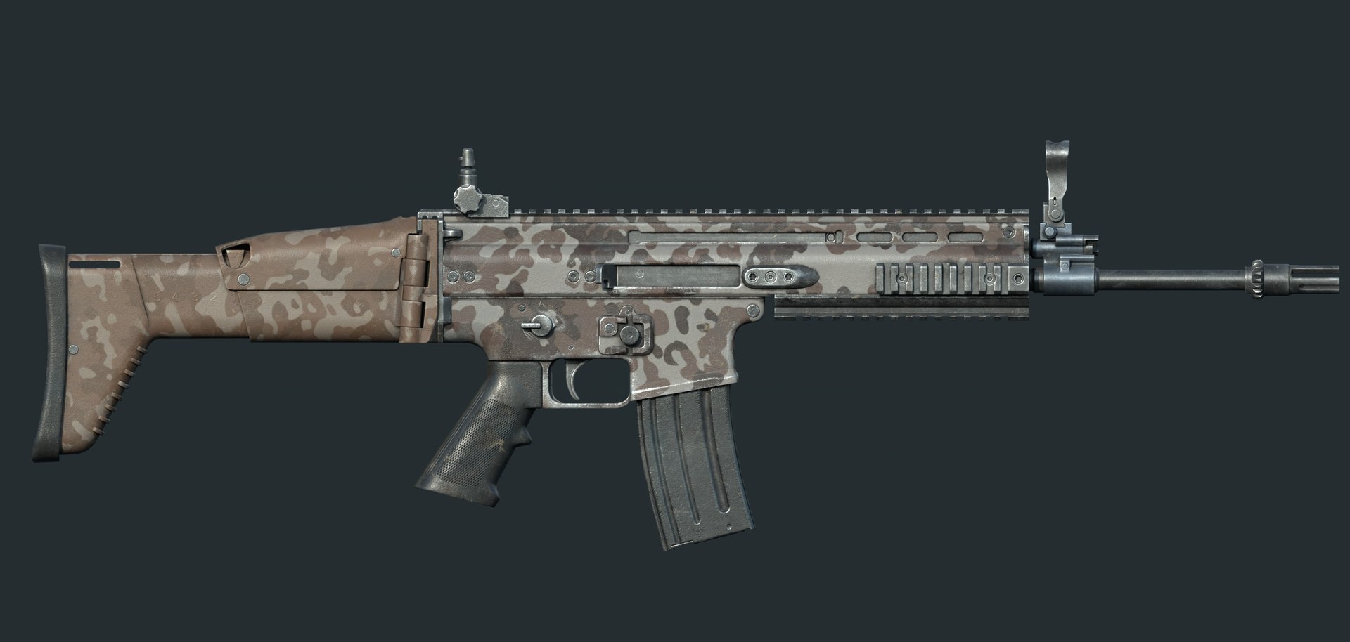 Gun Camo Scar 3D Model - TurboSquid 1427317
