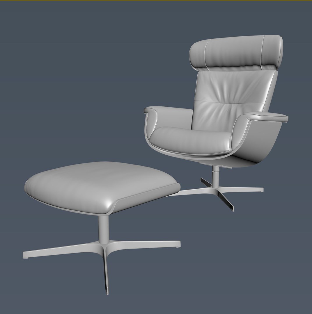 Alberta Armachair Pouf - Honolulu 3D Model 3D Model - TurboSquid 1969826