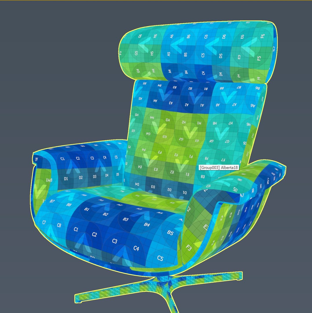 Alberta Armachair Pouf - Honolulu 3D Model 3D Model - TurboSquid 1969826