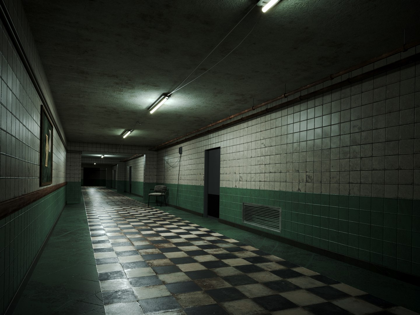 3D Old Dark Scary Corridor 13 - TurboSquid 2161789