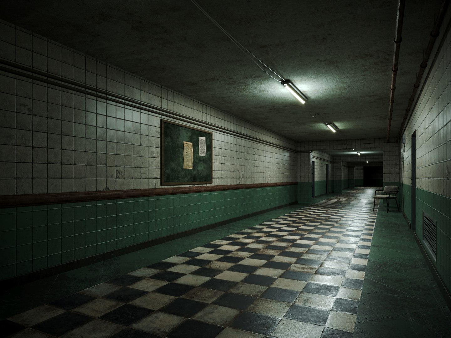 3D Old Dark Scary Corridor 13 - TurboSquid 2161789