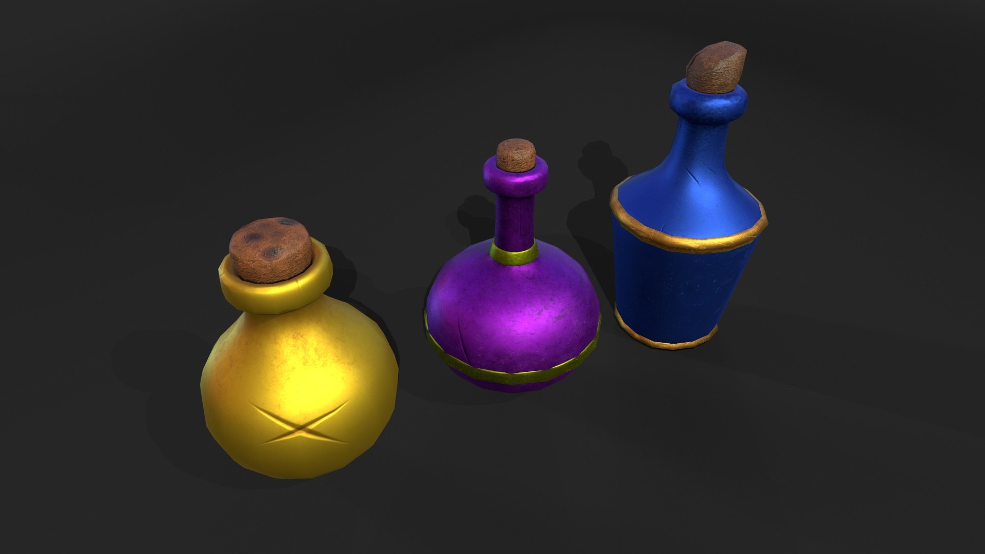 Stylized Alchemist Flasks 3D Model - TurboSquid 1716034